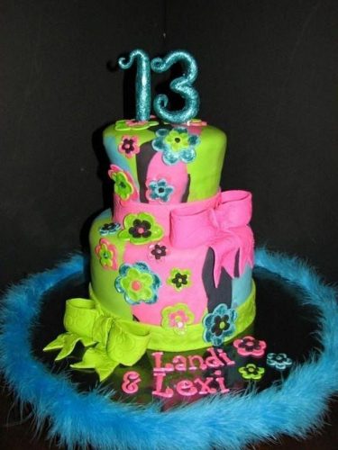 13 year old girl birthday cake - TheSmartCookieCook