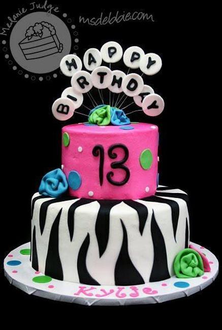 13 year old girl birthday cake - TheSmartCookieCook