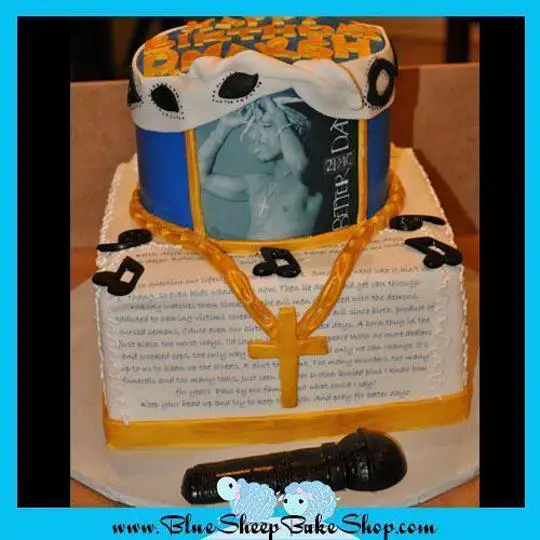 2pac birthday cake - TheSmartCookieCook