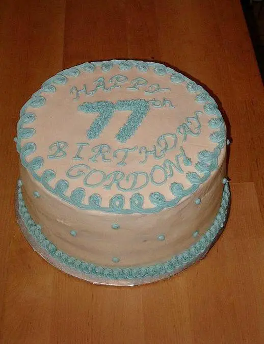 77th birthday cake - TheSmartCookieCook