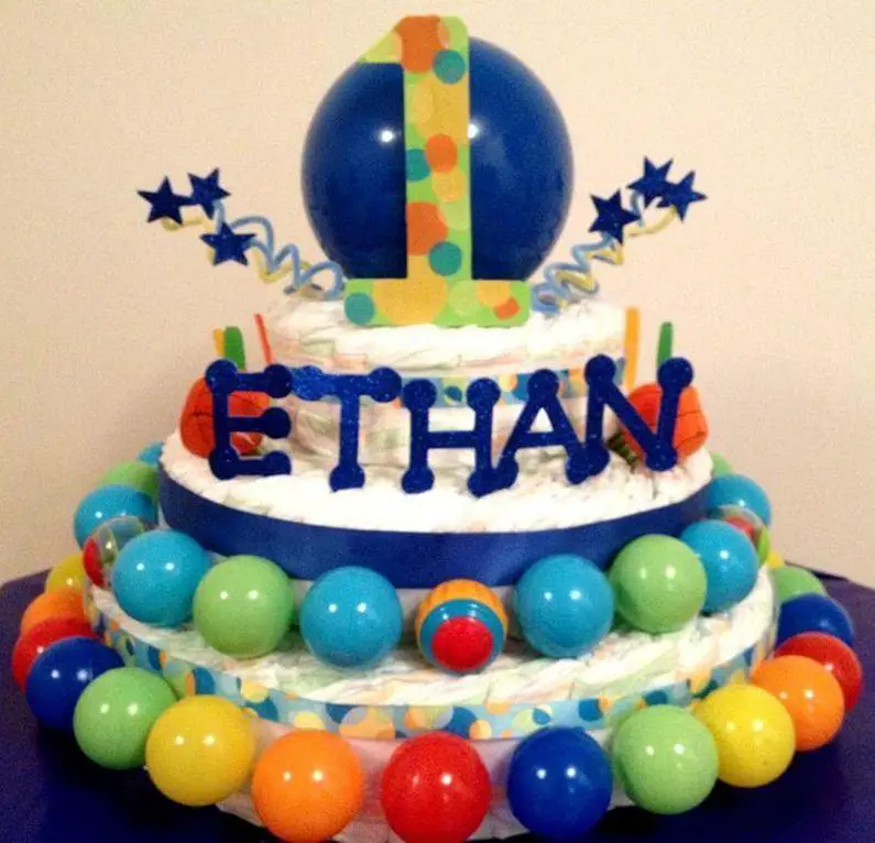 Ball themed birthday cake - TheSmartCookieCook
