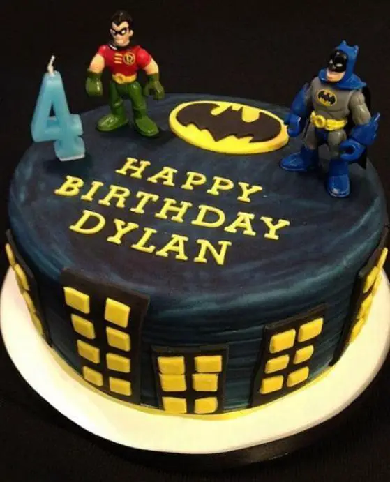 Batman and robin birthday cakes - TheSmartCookieCook
