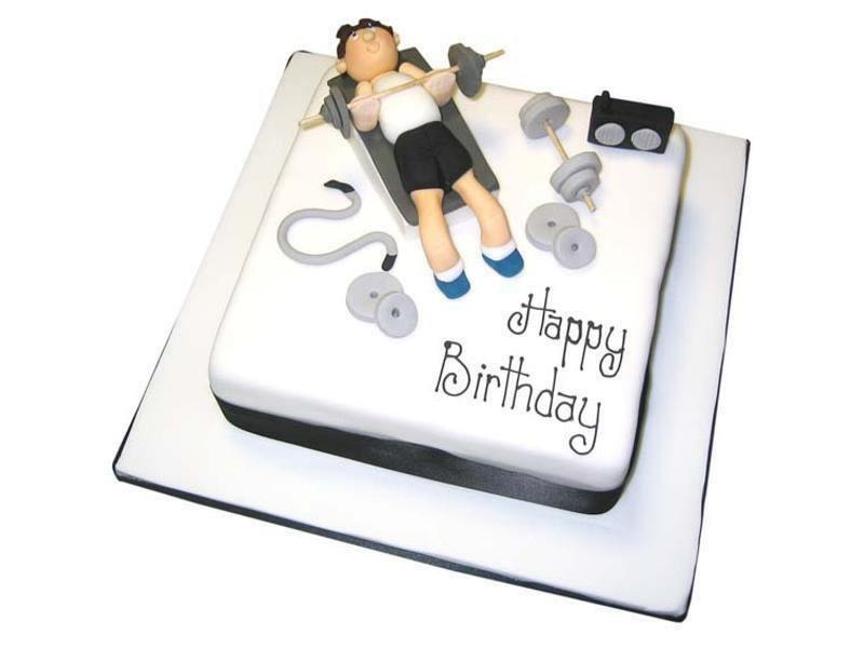 Bodybuilding birthday cake