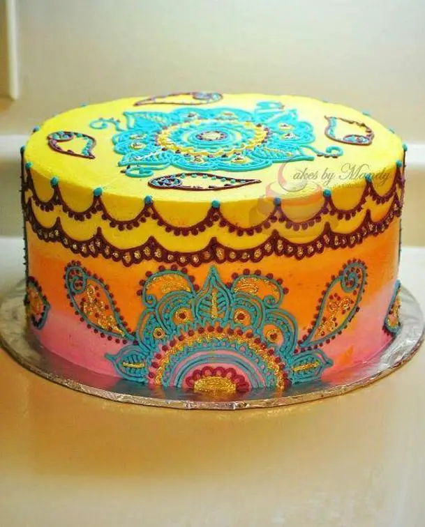 Bohemian birthday cake