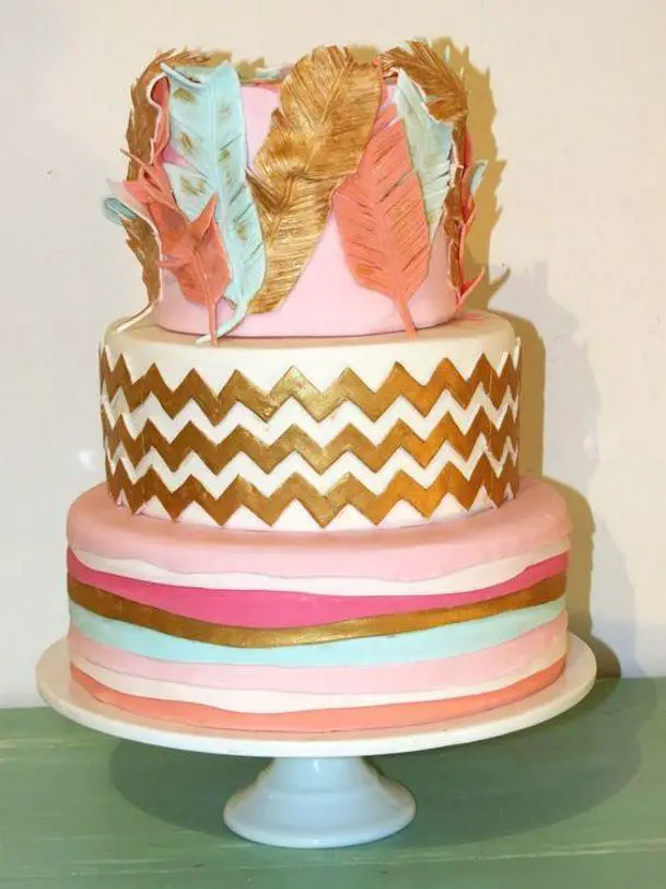 Bohemian birthday cake