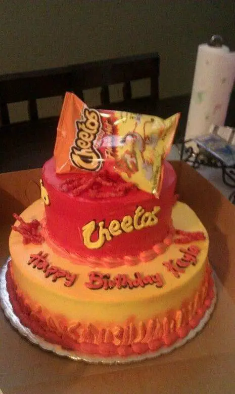Cheetos birthday cake