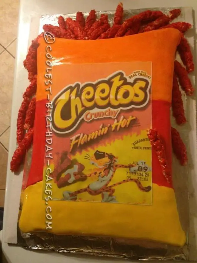 Cheetos birthday cake