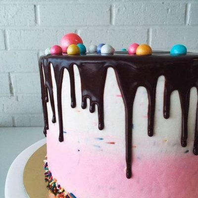 Plain white birthday cake