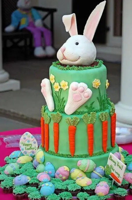 Easter bunny birthday cake