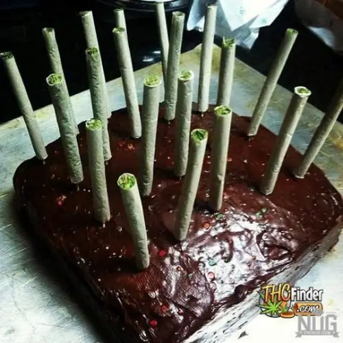 Happy birthday weed cake