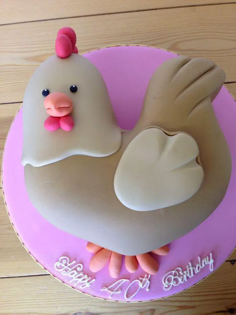 Hen birthday cake