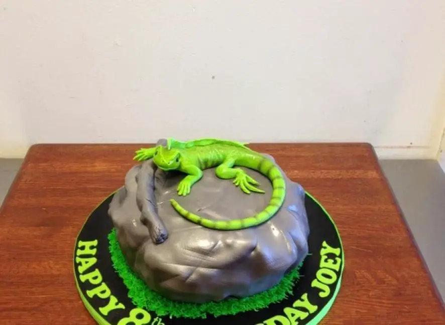 Lizard birthday cake