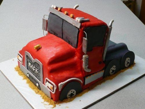 Mack truck birthday cake