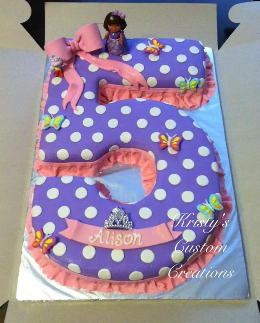 Number 5 birthday cakes