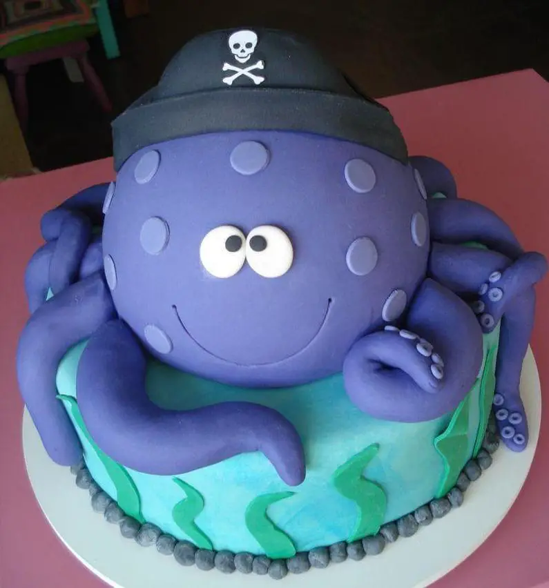 Octopus birthday cake
