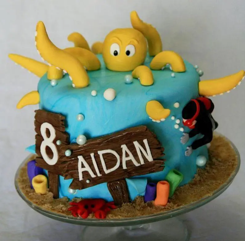 Octopus birthday cake