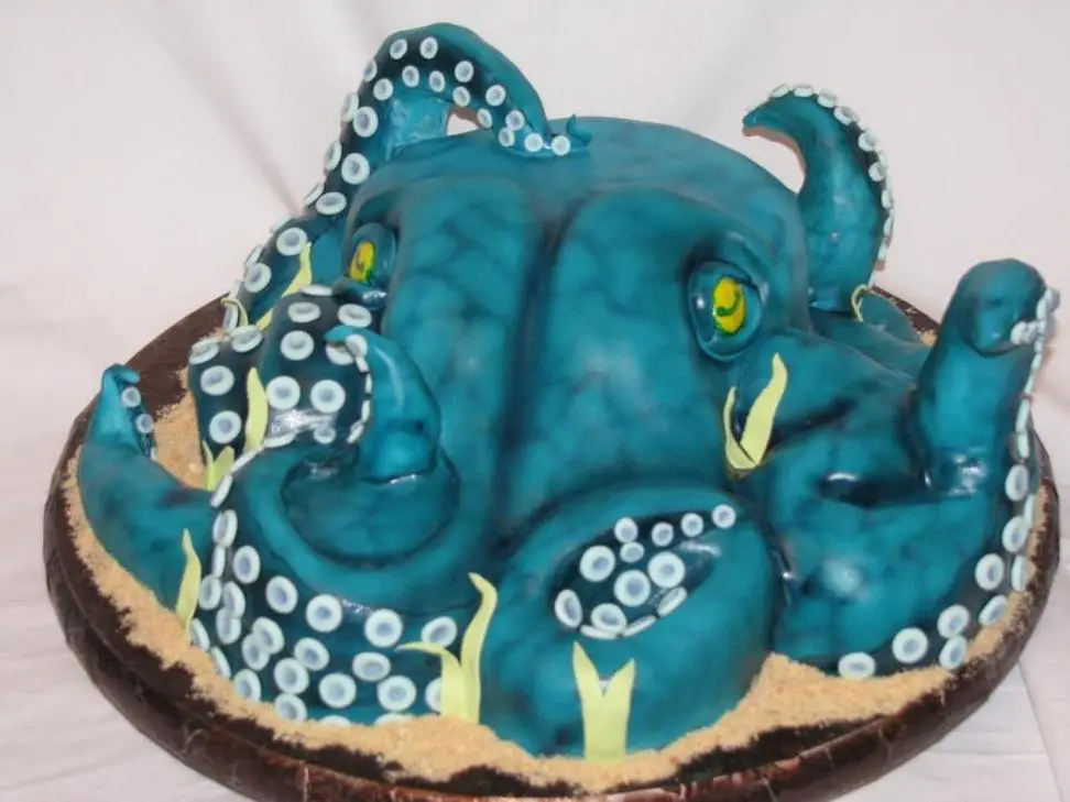 Octopus birthday cake