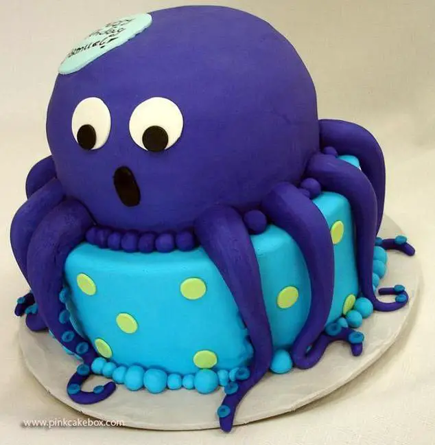 Octopus birthday cake