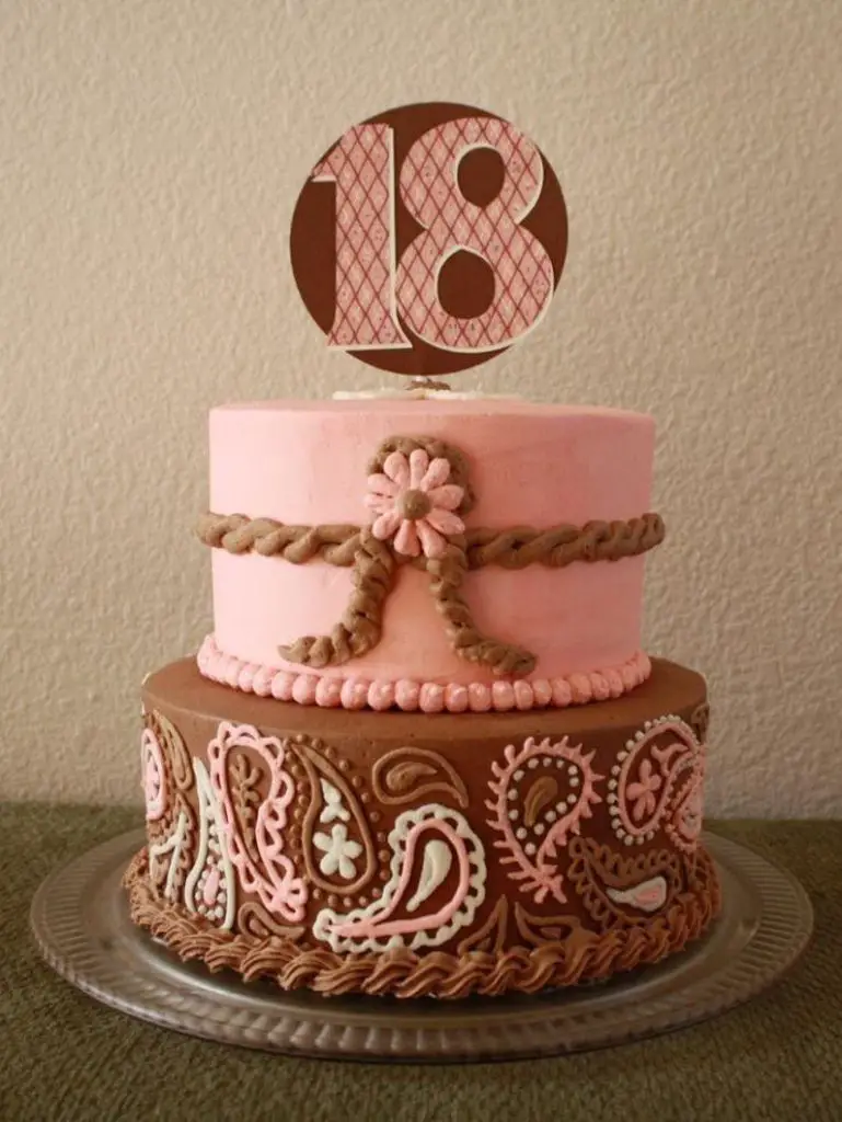 Pink cowgirl birthday cake
