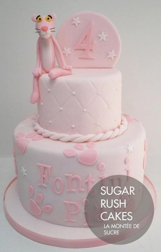 Pink panther birthday cake