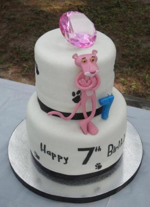 Pink panther birthday cake
