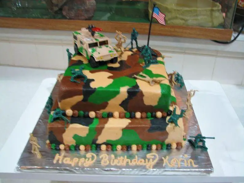 Soldier birthday cake