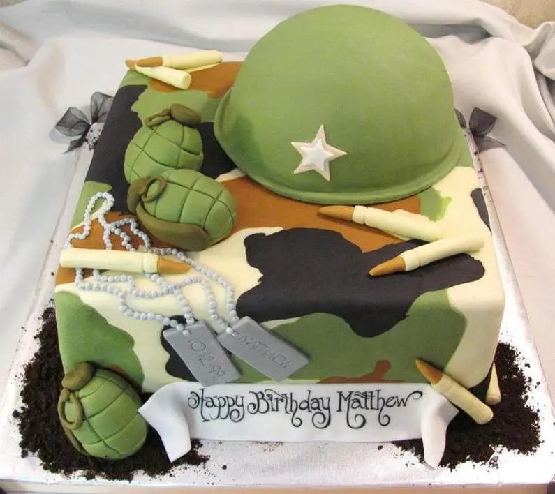 Soldier birthday cake