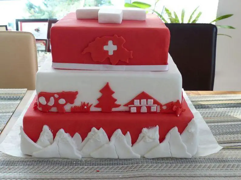 Swiss birthday cake