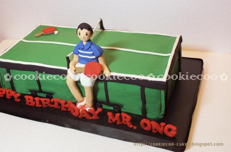 Table tennis birthday cake
