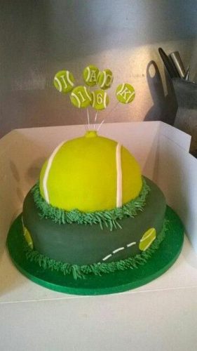 Tennis themed birthday cakes