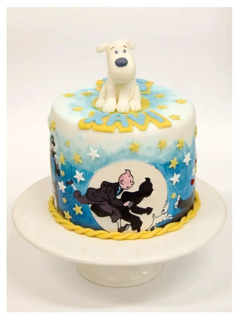 Tintin birthday cake