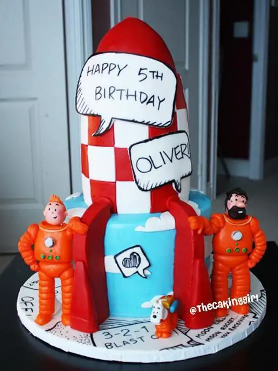 Tintin birthday cake